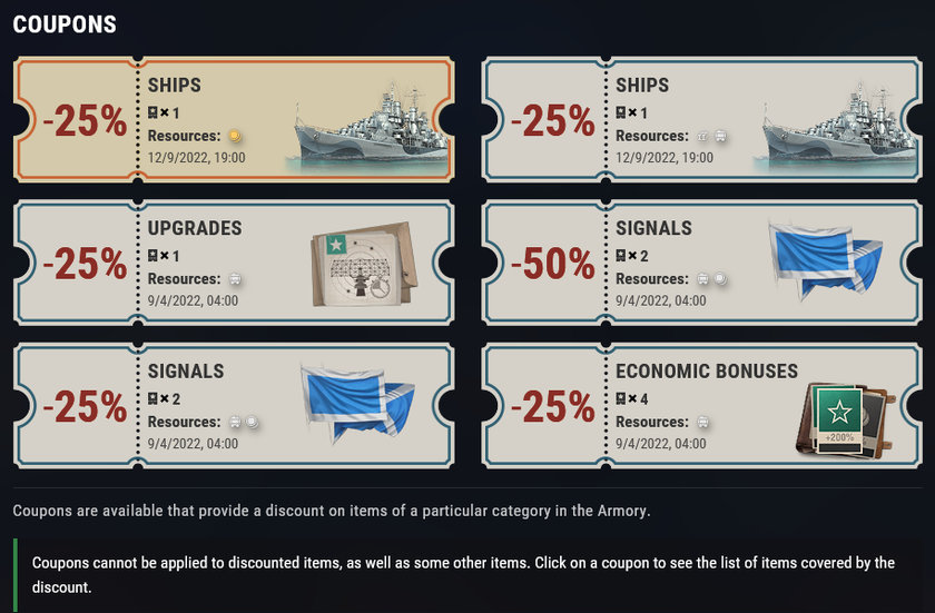 Ship:Armory - World of Warships Wiki